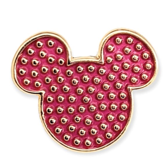 Disney Jewelry Mickey Mouse Disney Tiny Pin Pink And Gold Icon
